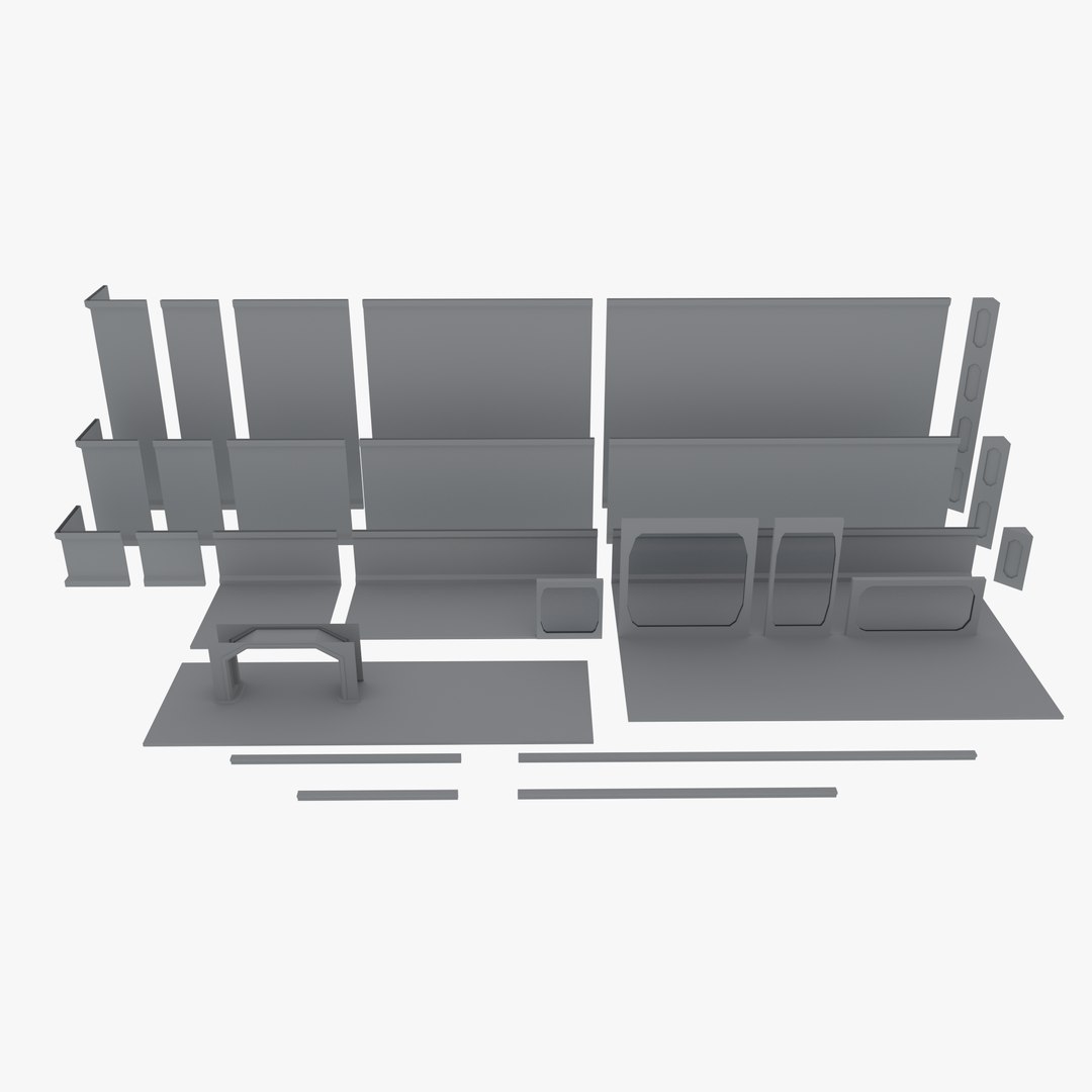 Modular Sci-fi Level Pack Blend Free