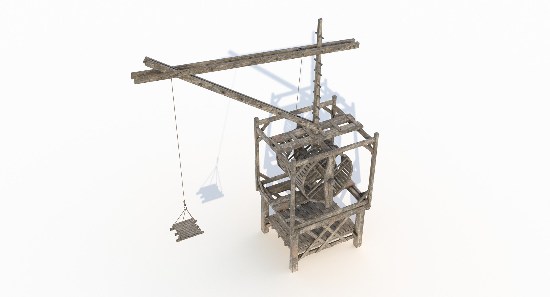 3D Medieval Crane 15 Model - TurboSquid 2258962