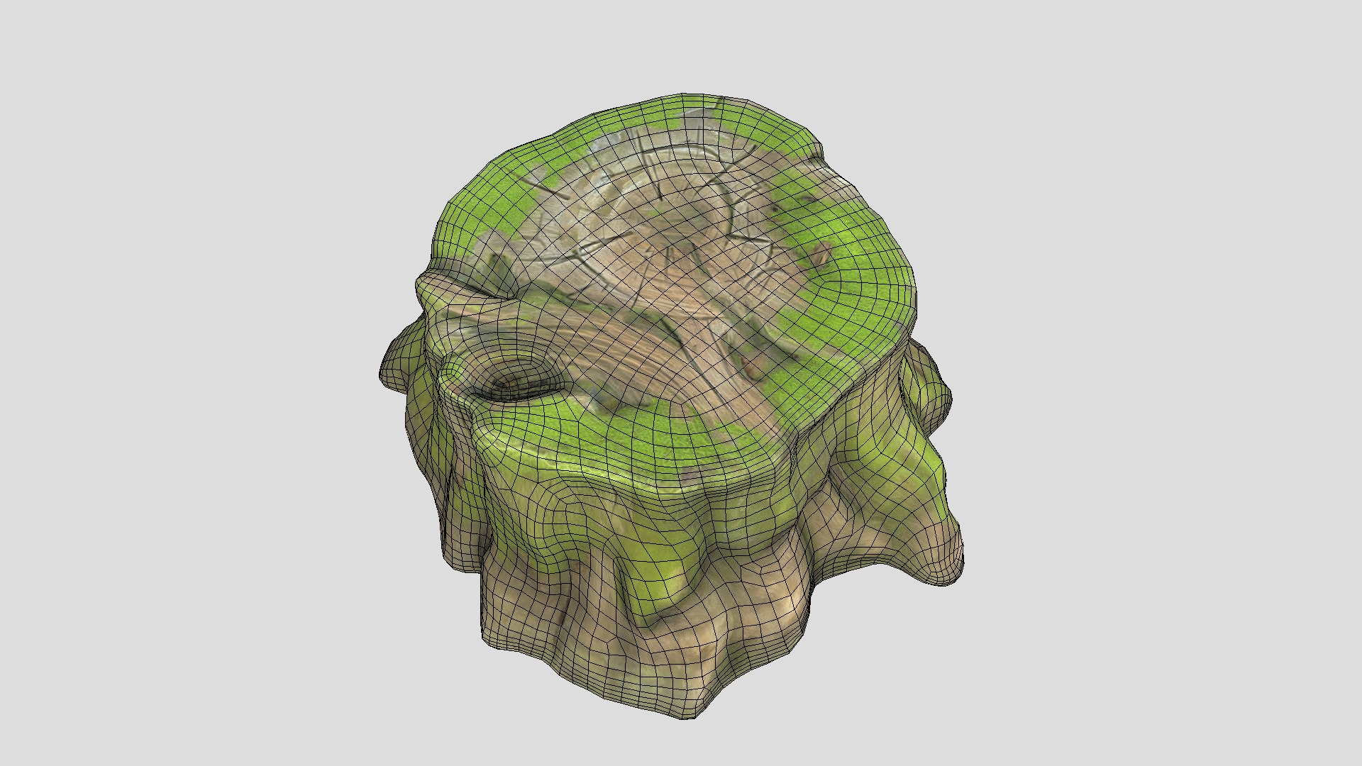 3D Tree Stump Mossy 4 - TurboSquid 2281481