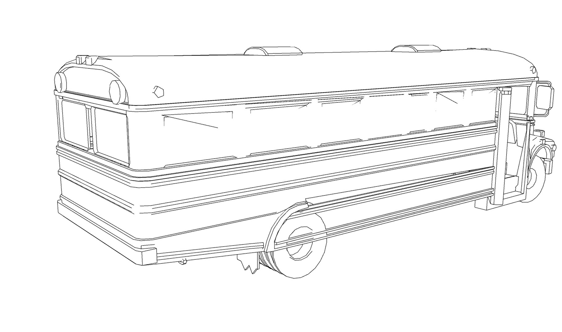 Rusty Old School Bus 3D Model - TurboSquid 2456480