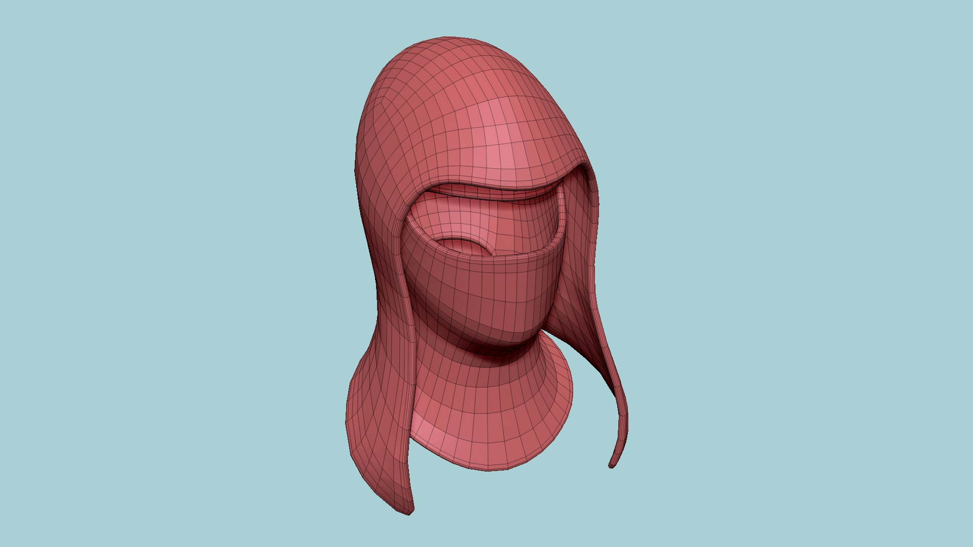 Ninja Assassin Hood 06 White Red - Character Design Fashion 3D model ...
