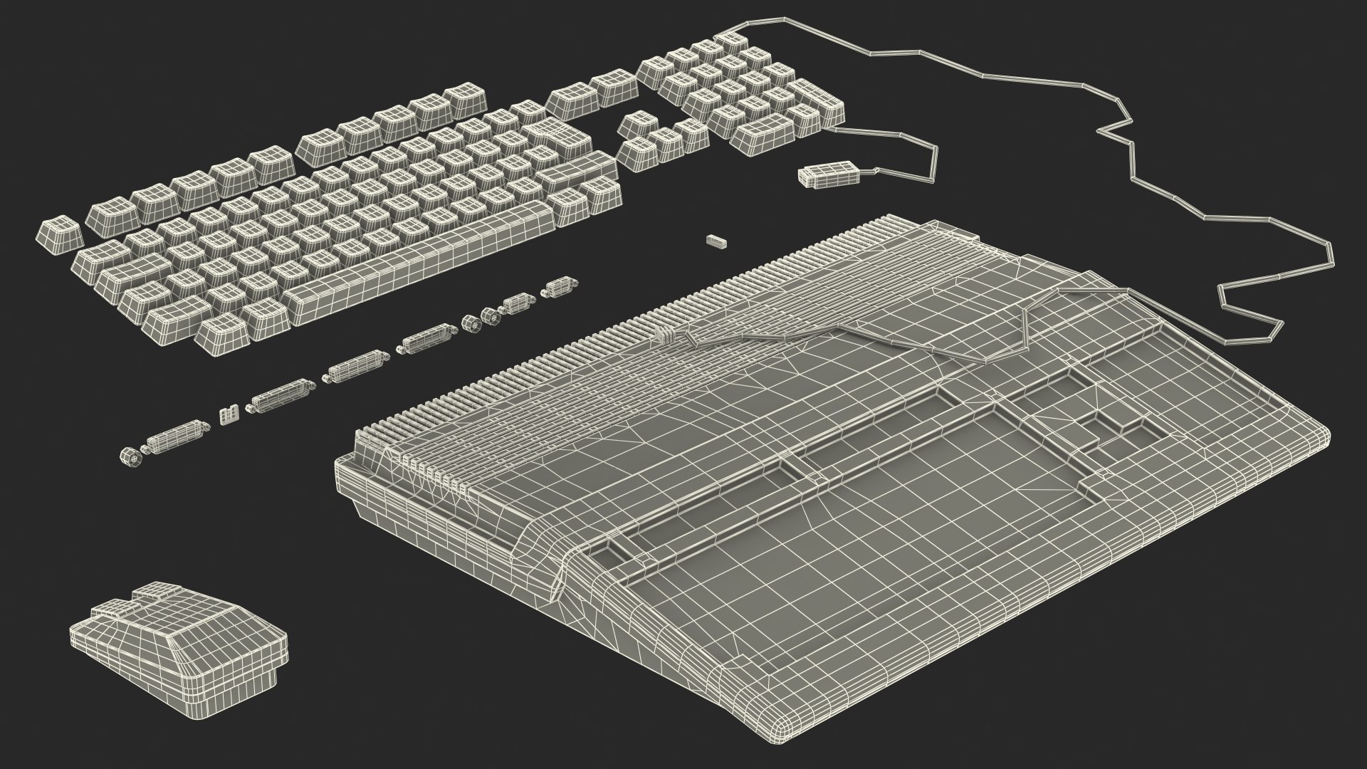 3D Old Home Computer Keyboard - TurboSquid 2061414