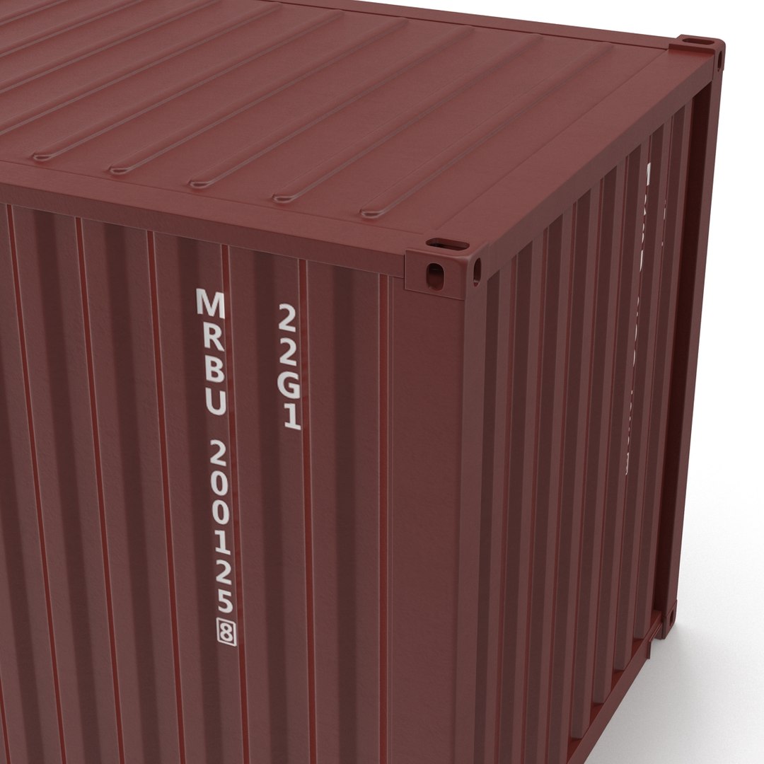 20 Ft Iso Container 3d Model