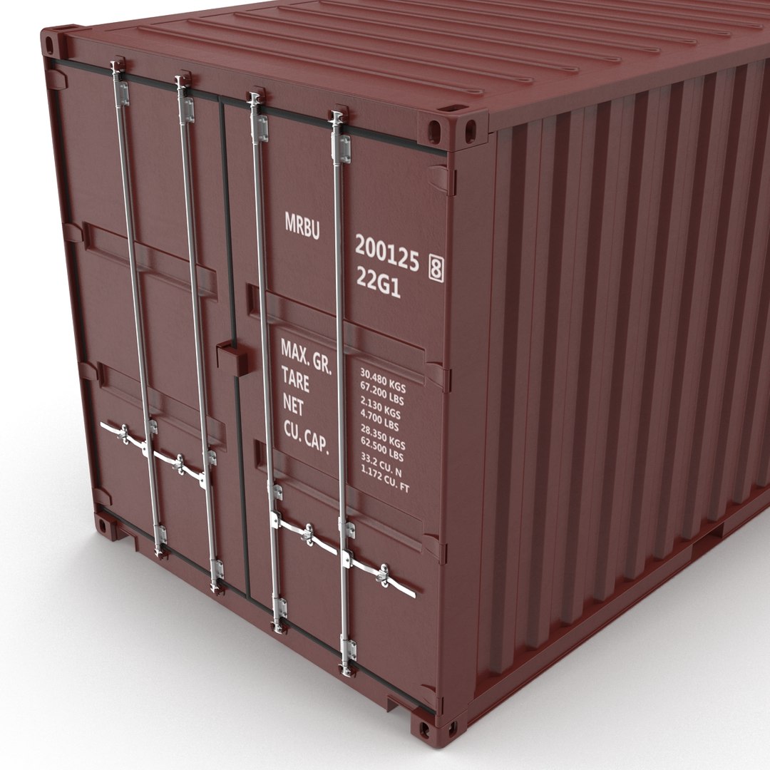 20 Ft Iso Container 3d Model