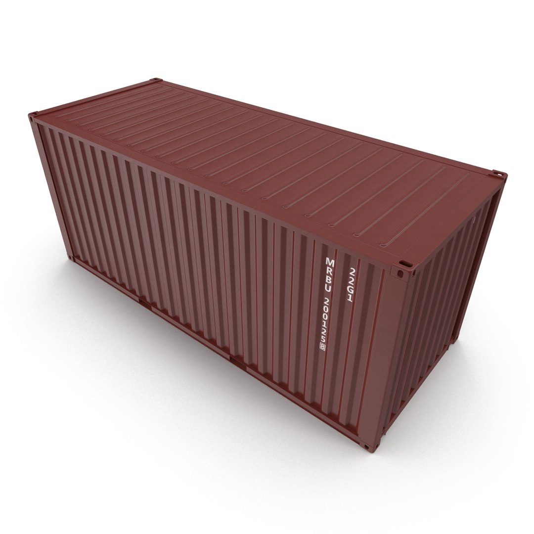20 Ft Iso Container 3d Model