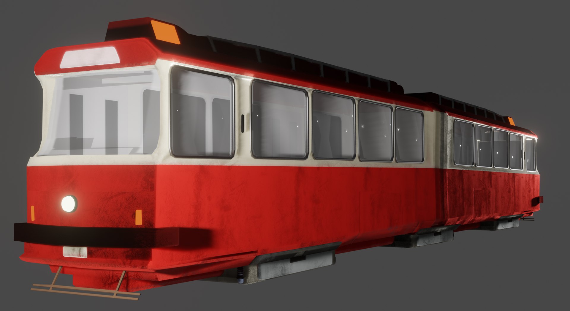 Low Poly Tram Model - TurboSquid 1986355