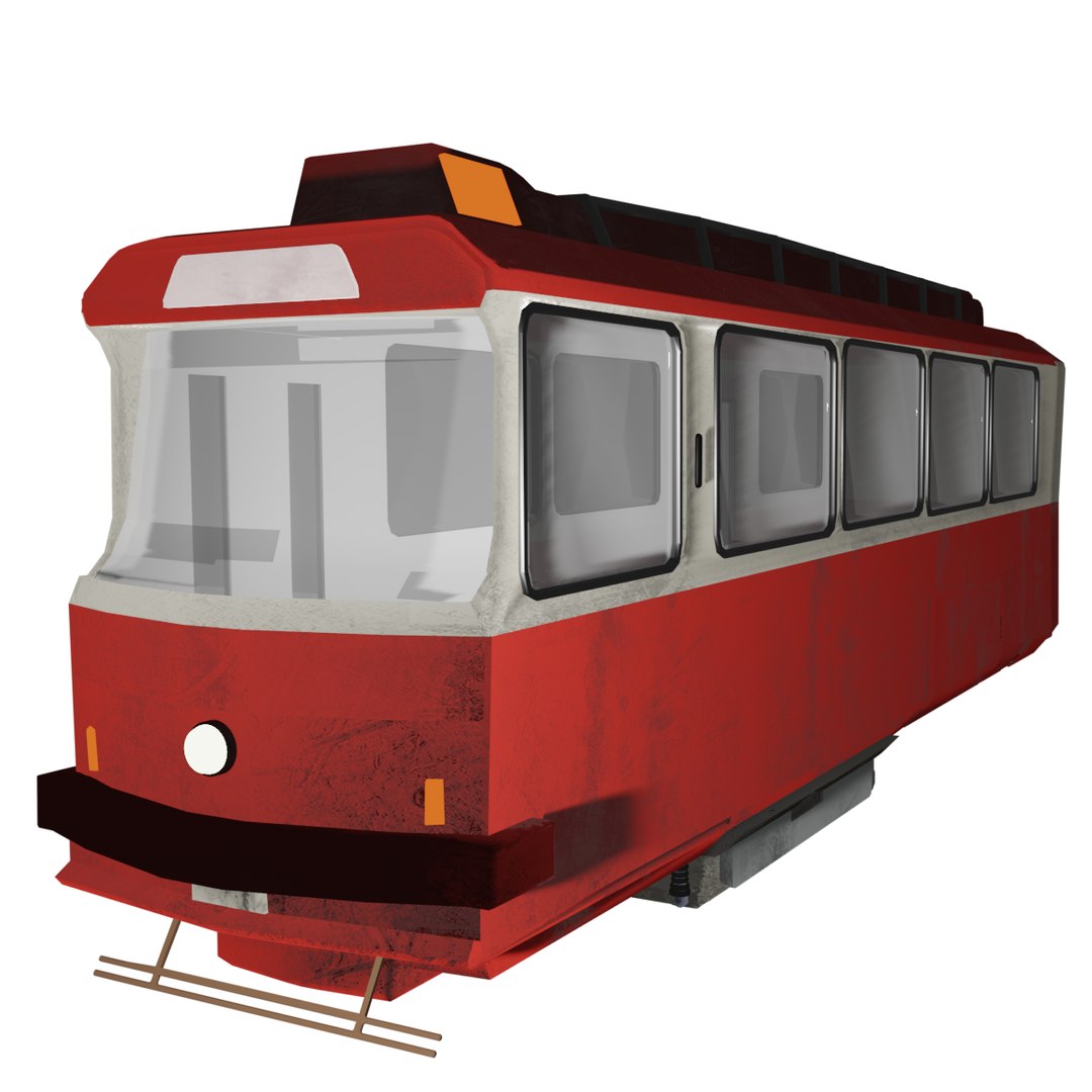 Low Poly Tram Model - TurboSquid 1986355