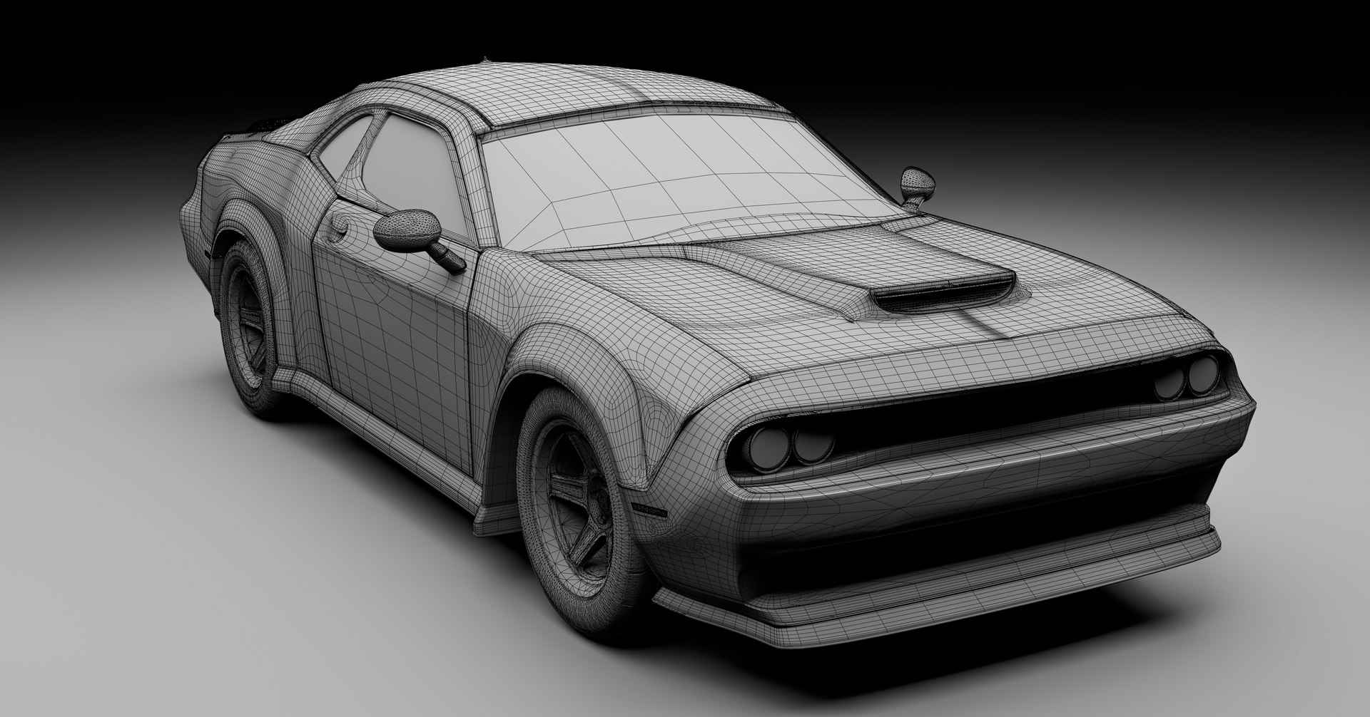 3D High Poly Realistic Muscle Car Cinematic Vehicle 3D Model Model ...