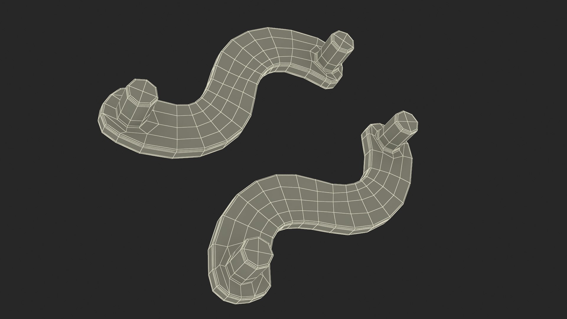 Door Handles Flat Wave Metal 3D Model - TurboSquid 2237867
