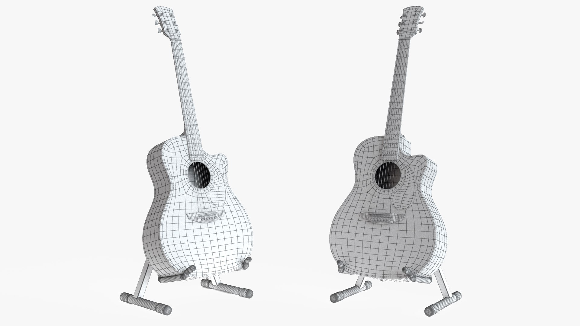 Acoustic Guitar 3D model - TurboSquid 1865987