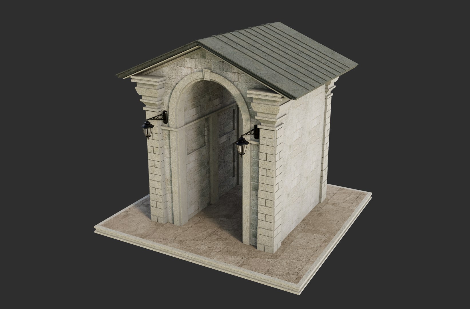 3D Ancient Arch Gate - TurboSquid 2356652