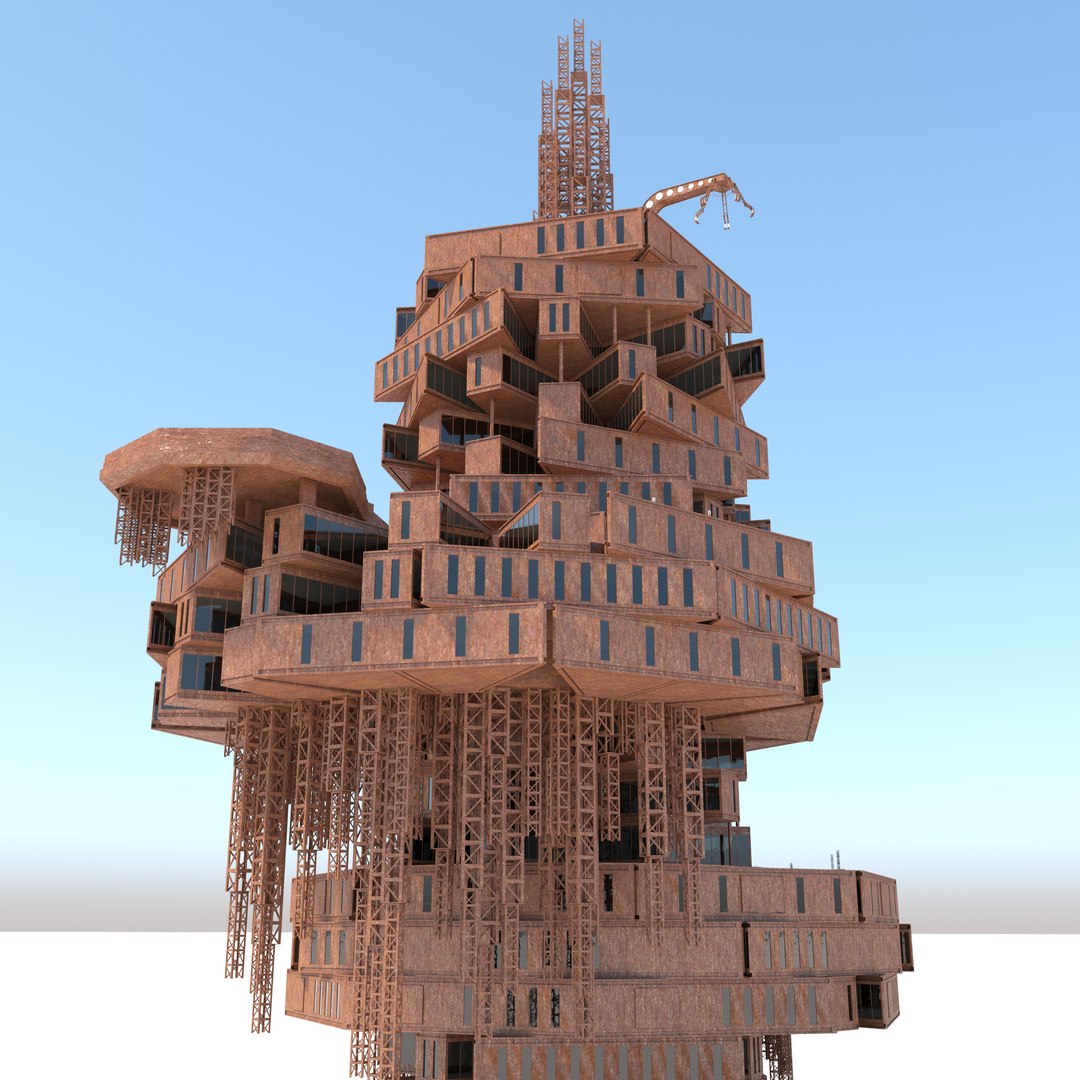 3D Mega Building - Container Style 01 - TurboSquid 1840283