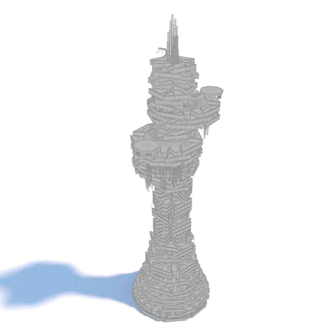 3D Mega Building - Container Style 01 - TurboSquid 1840283