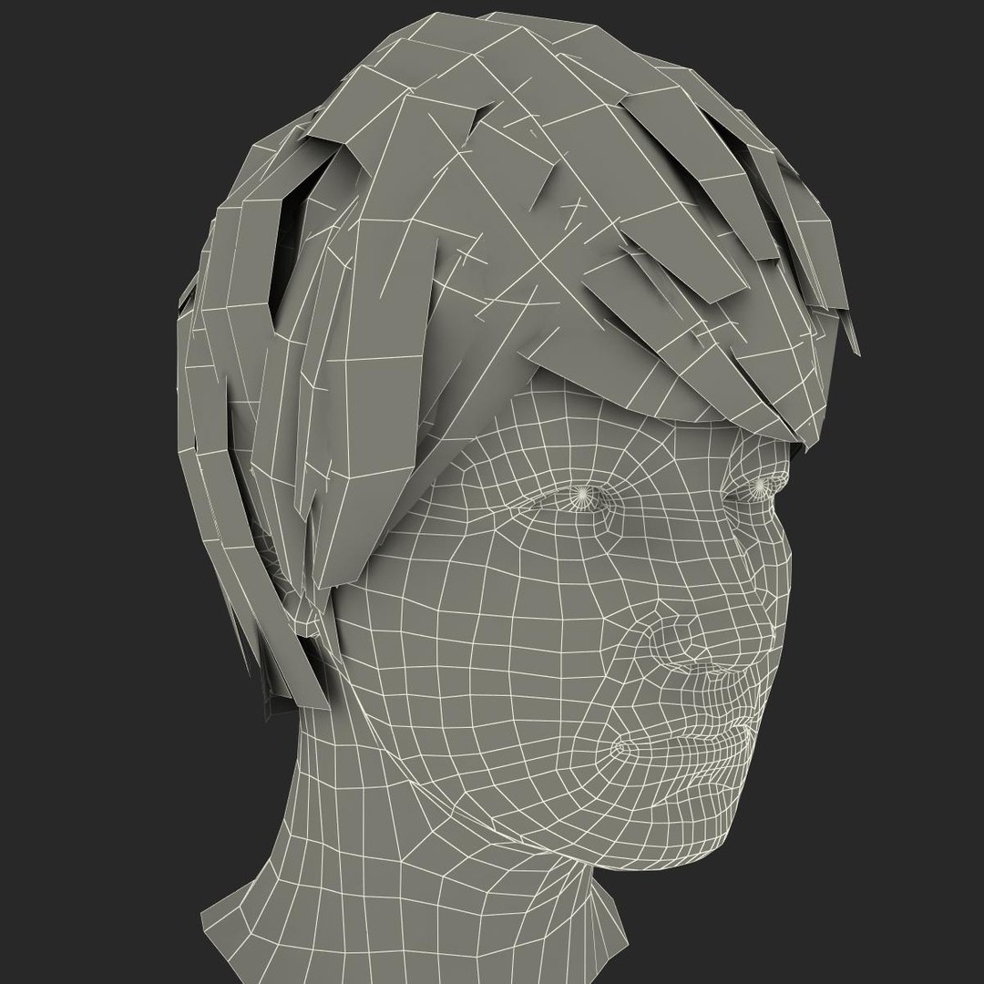 Asian Man Head 3d Model