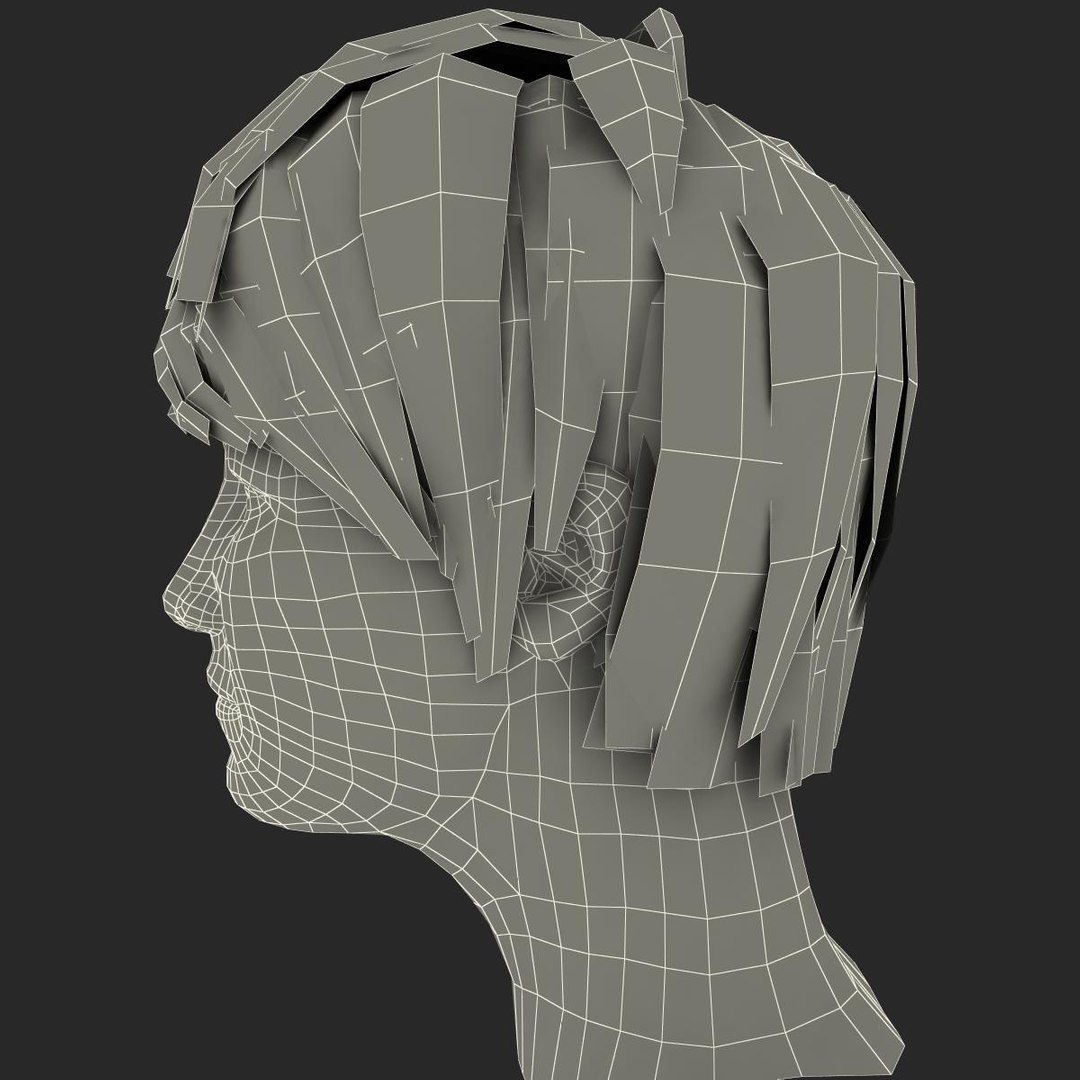 Asian Man Head 3d Model