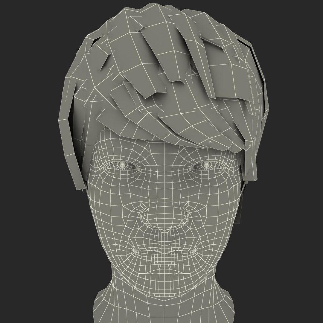 Asian Man Head 3d Model