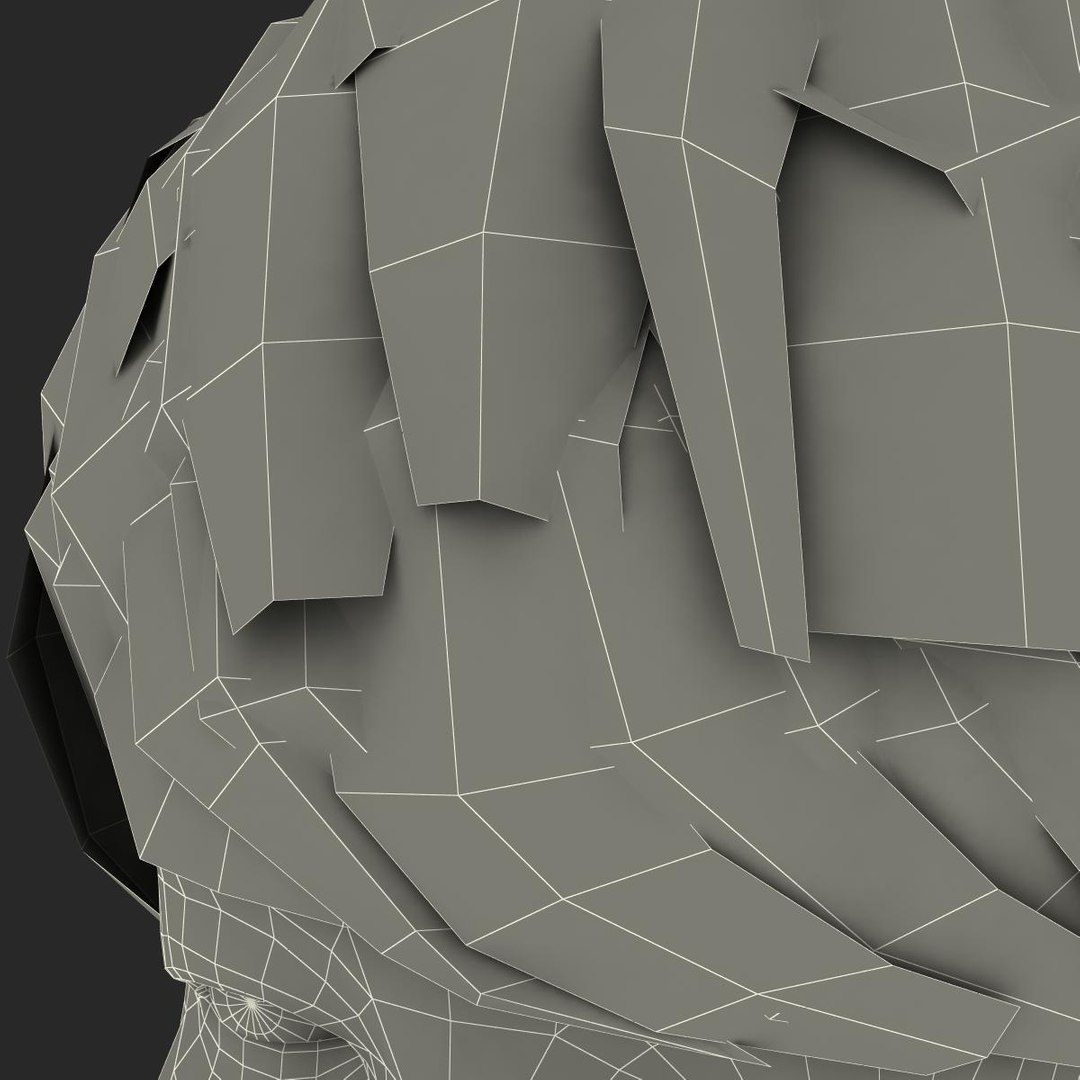asian man head 3d model