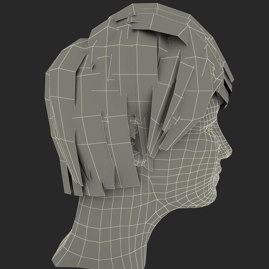 Asian Man Head 3d Model