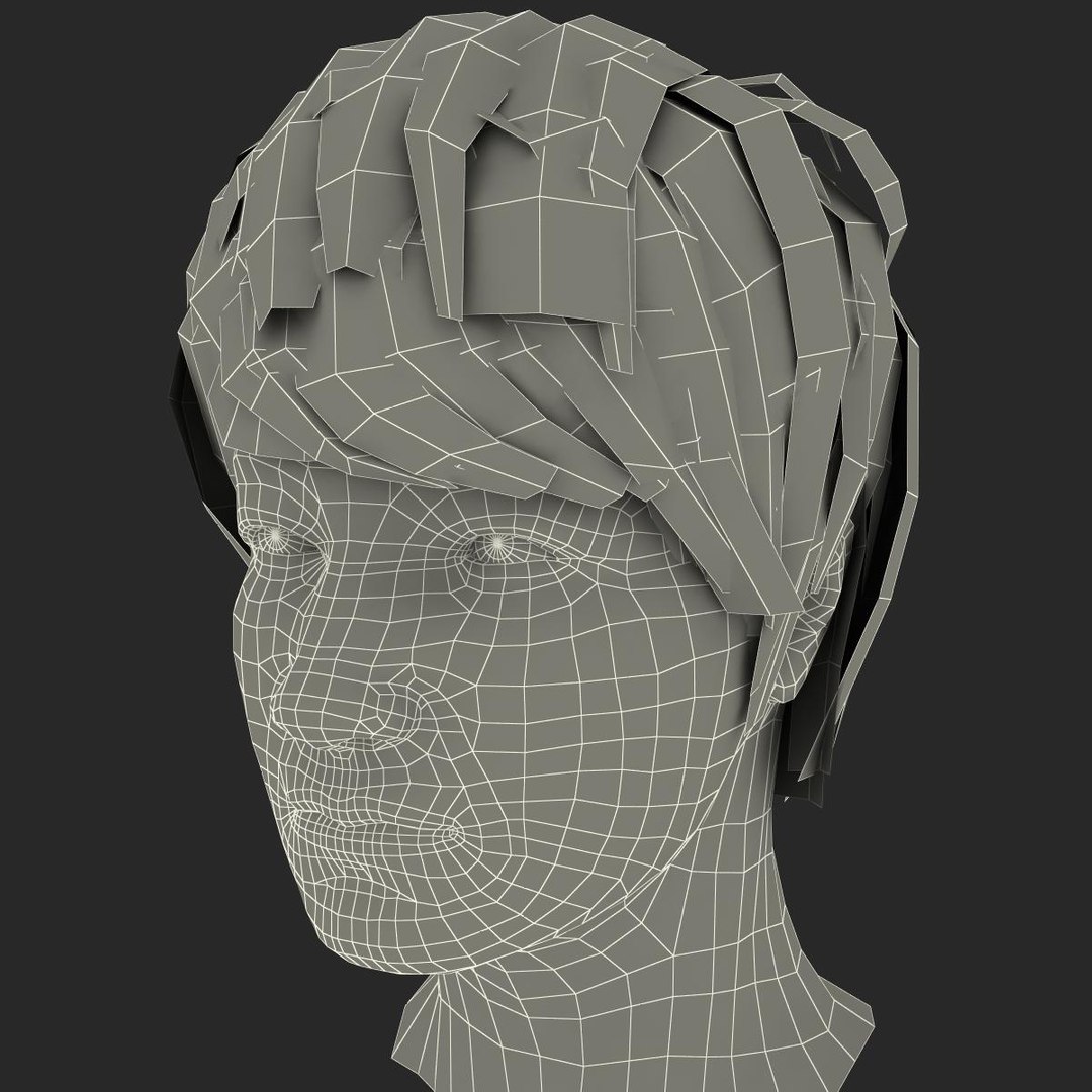 Asian Man Head 3d Model