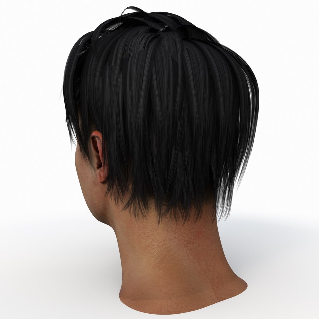 Asian Man Head 3d Model