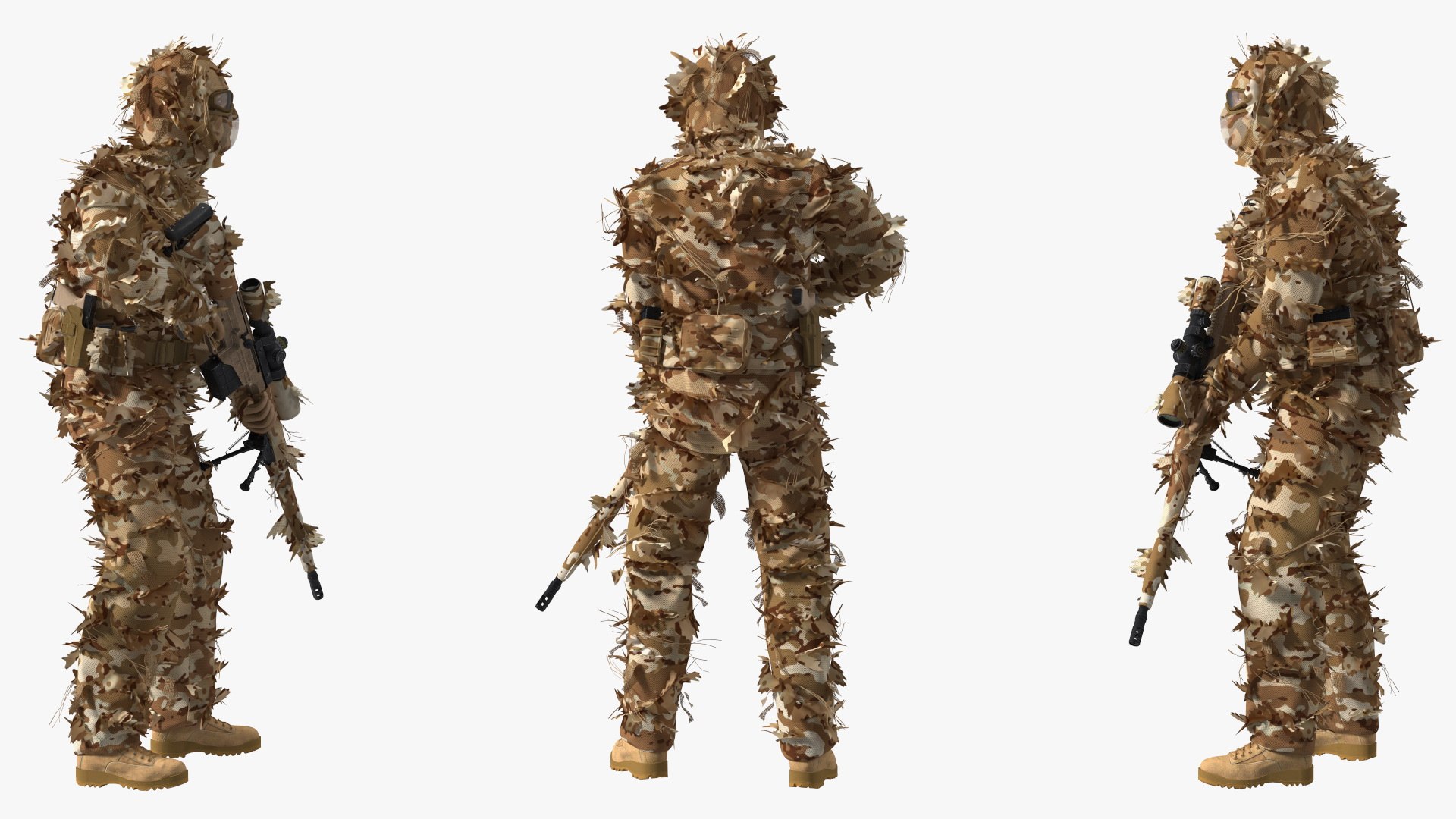 3D Soldier with Weapon in Desert Camo - TurboSquid 1989355