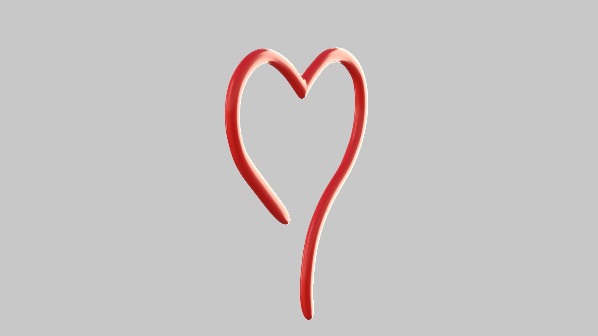 Open Heart Shape 3D - TurboSquid 2381015