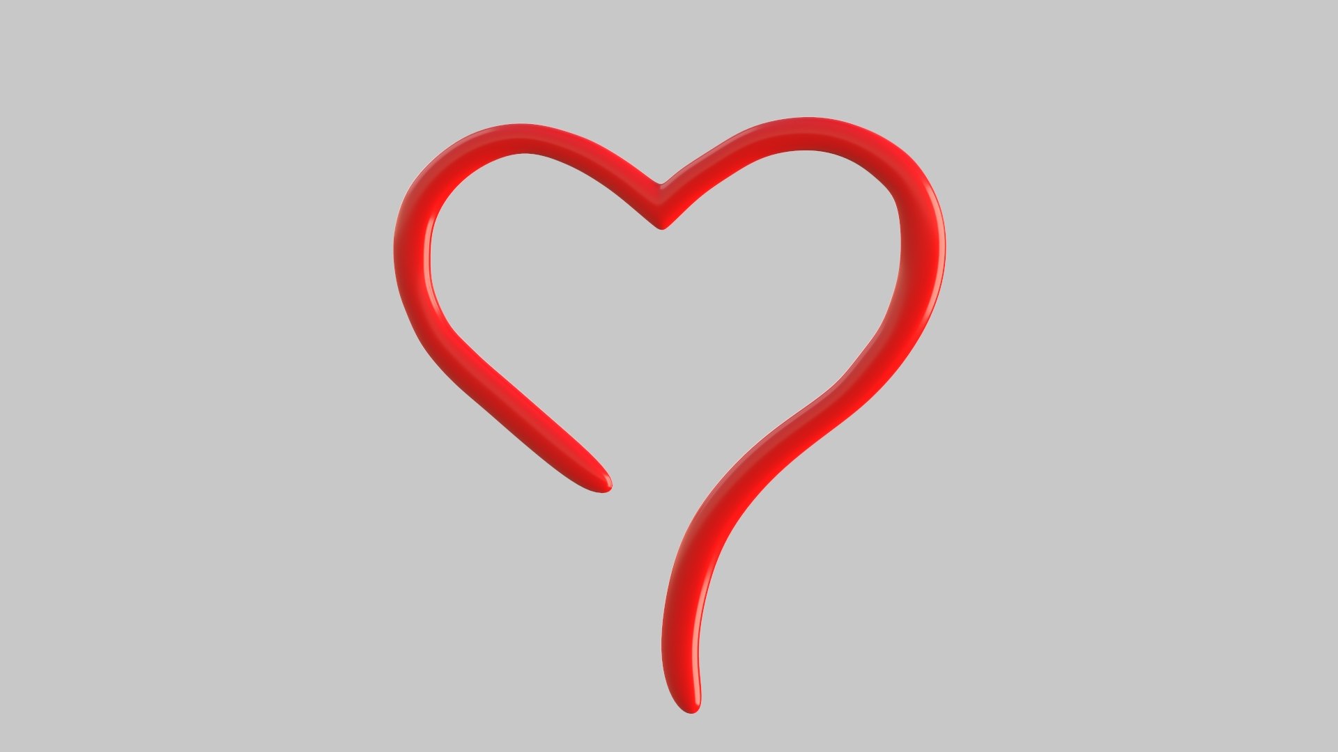 Open Heart Shape 3D - TurboSquid 2381015