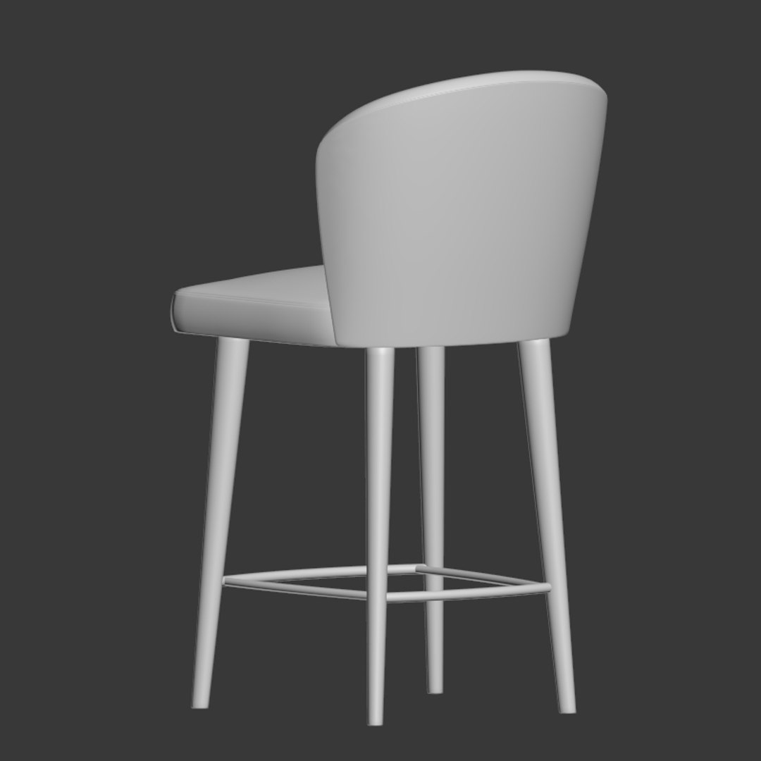 3D Model Aston Counter Stool Minotti - TurboSquid 1569873