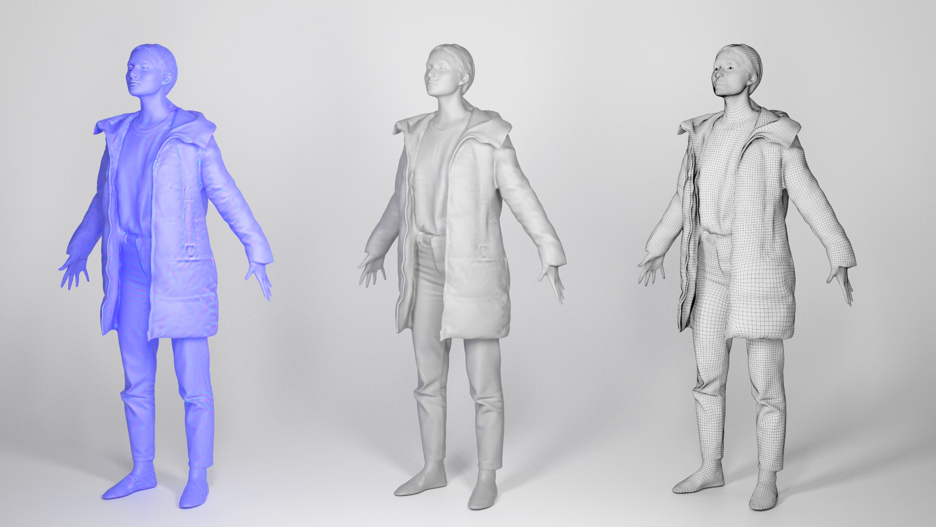 3D photogrammetry woman a-pose body character model - TurboSquid 1502324