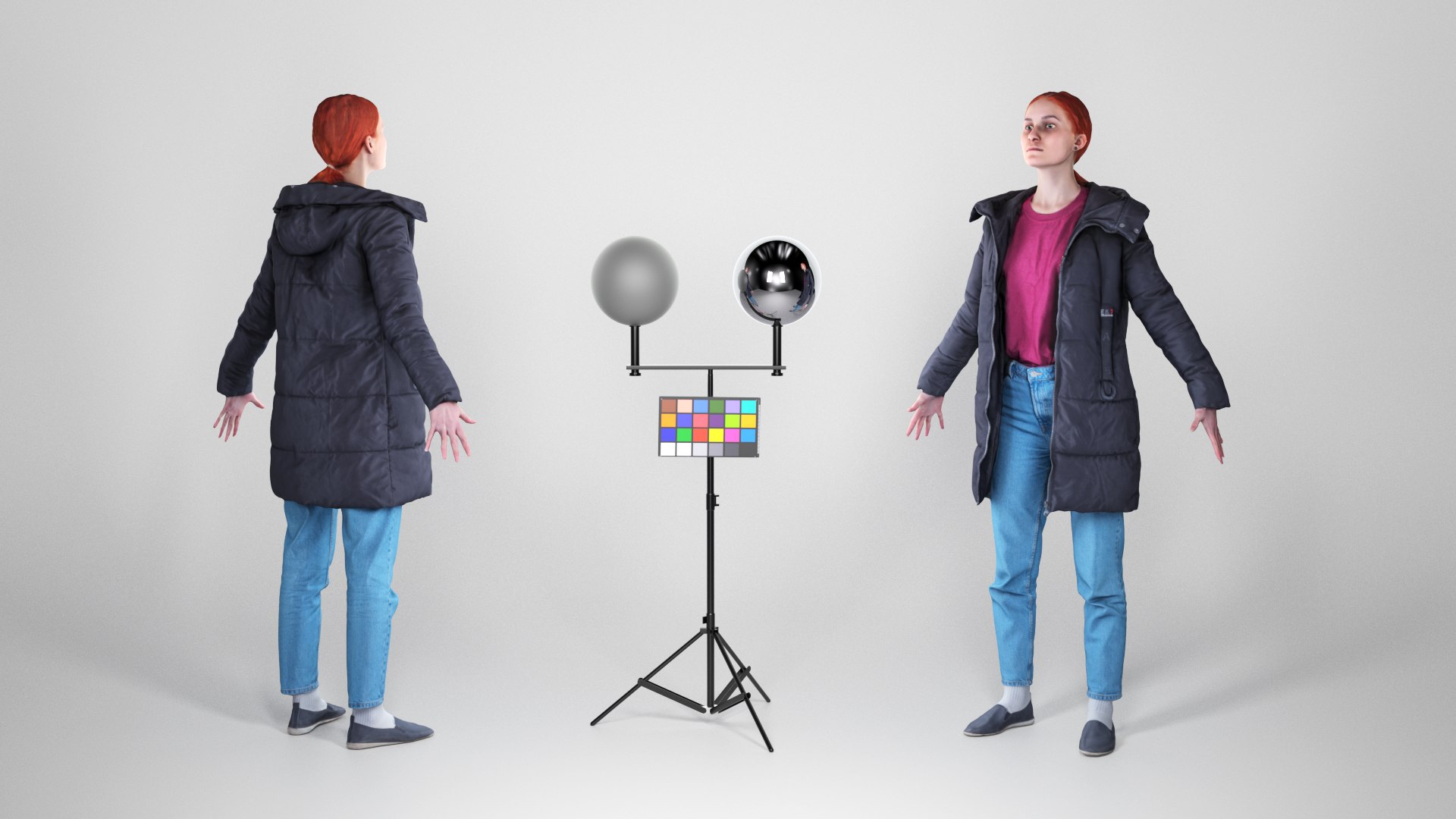 3D photogrammetry woman a-pose body character model - TurboSquid 1502324