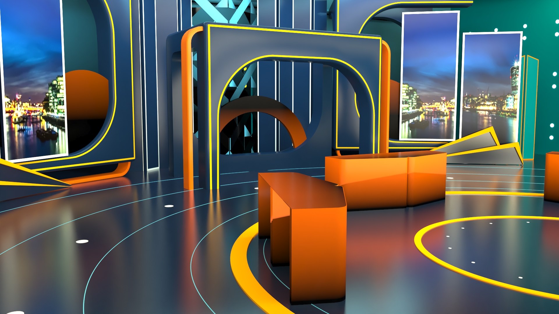 Tv Studio Design 3D Model - TurboSquid 1782906