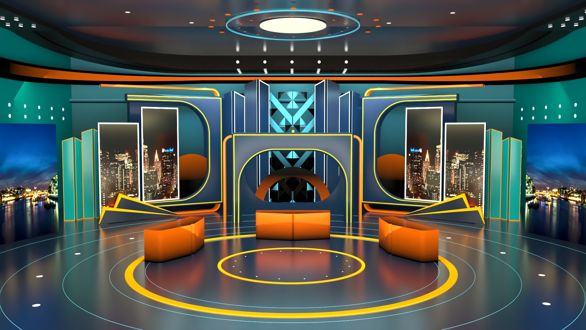 Tv Studio Design 3D Model - TurboSquid 1782906