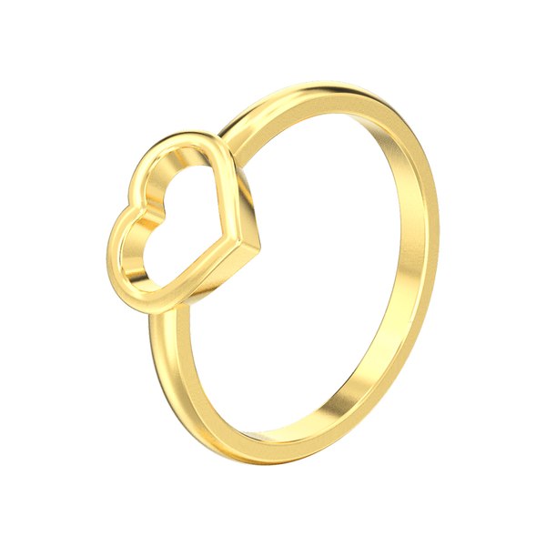 3D simple open heart ring model - TurboSquid 1424664