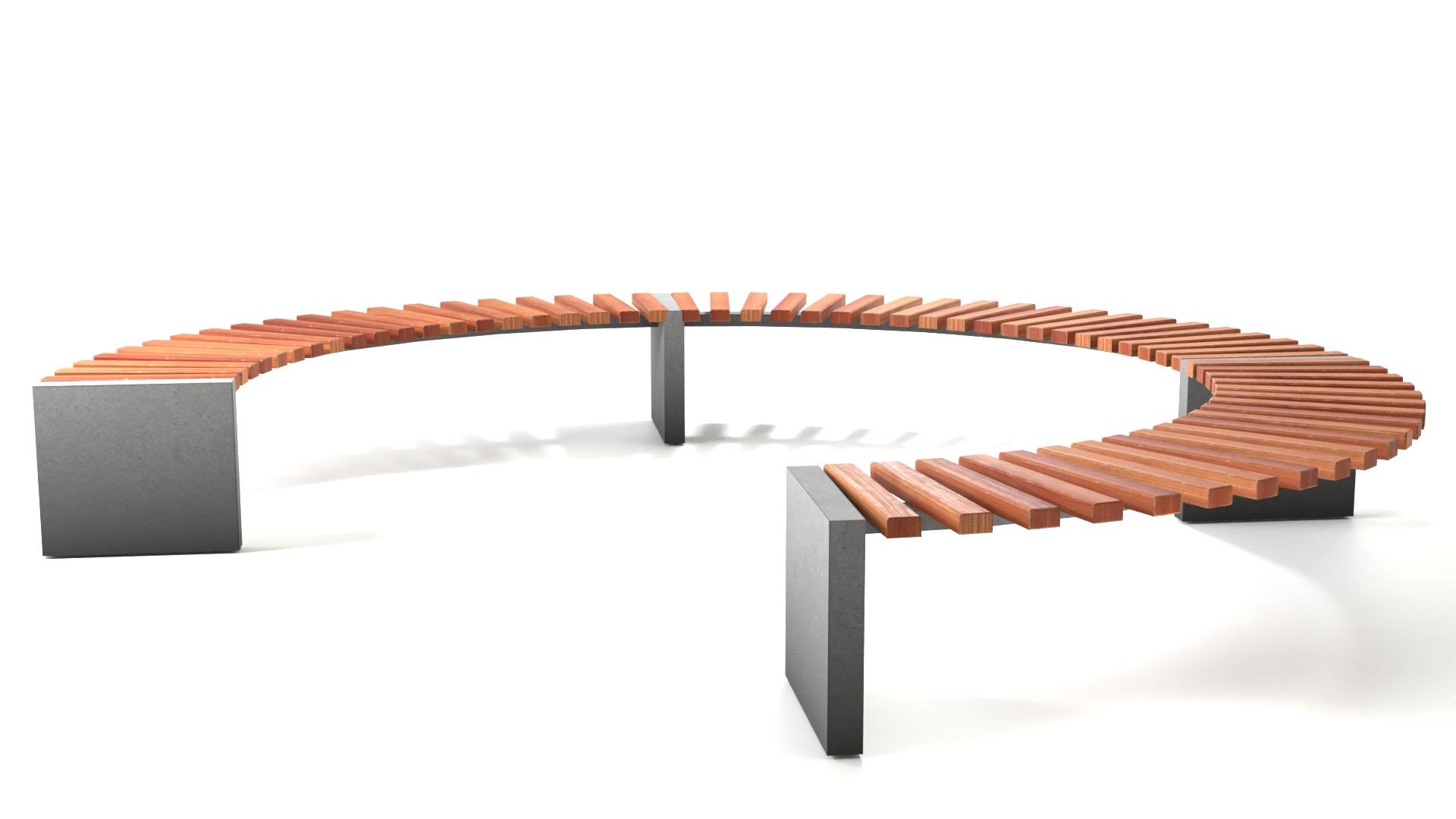 Outdoor Circular Bench 3D Model - TurboSquid 2095473