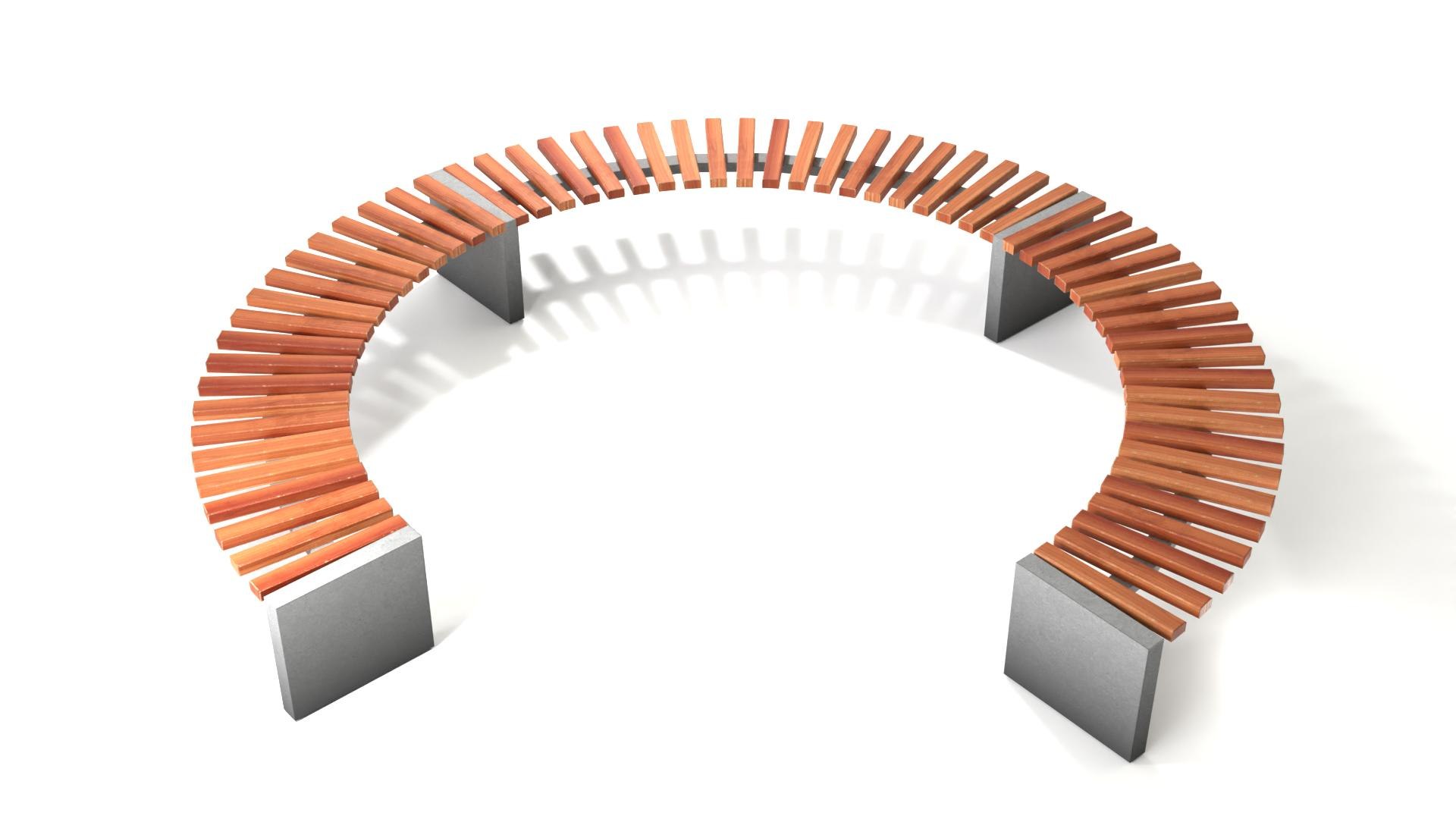 Outdoor Circular Bench 3D Model - TurboSquid 2095473
