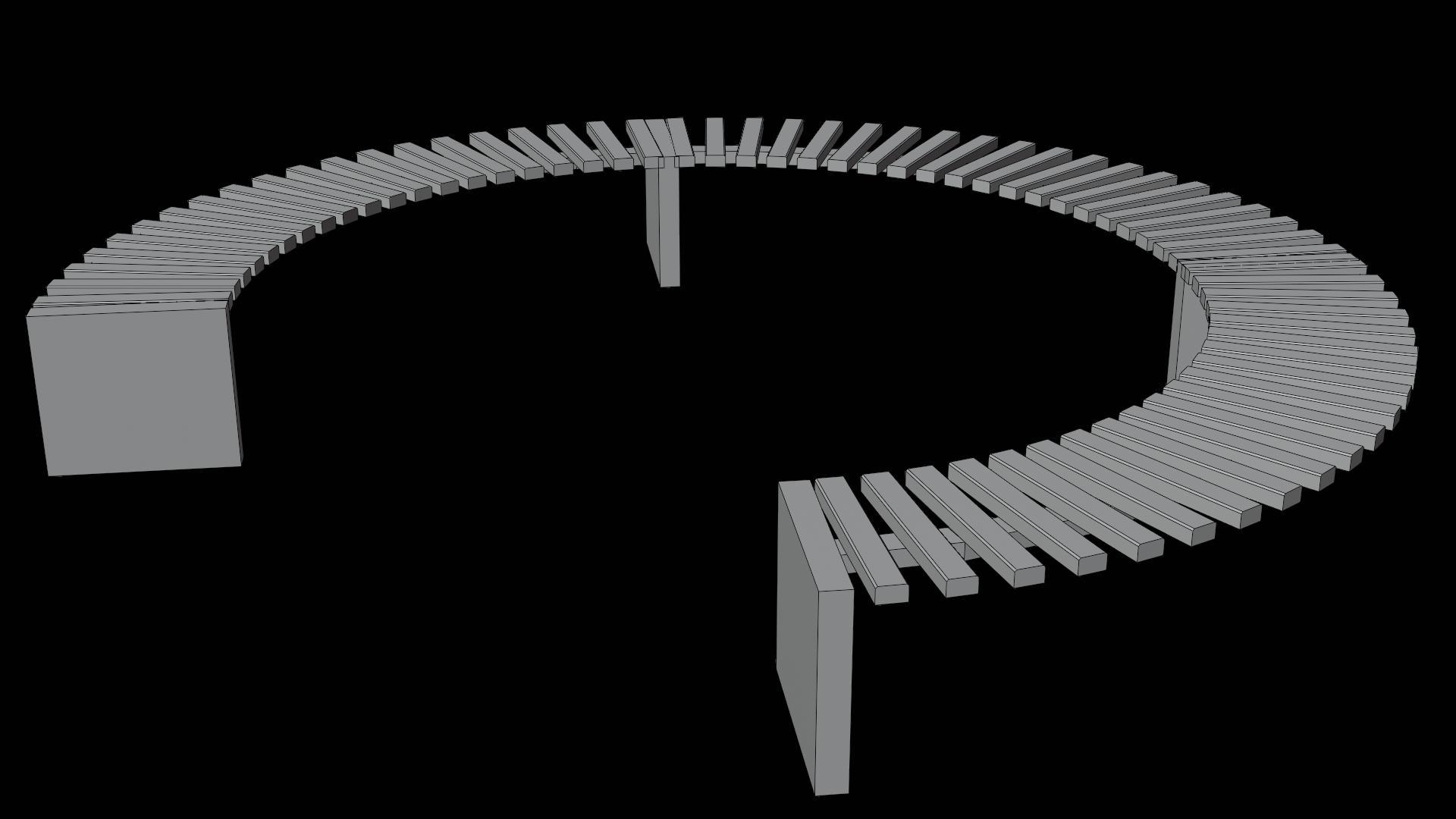Outdoor Circular Bench 3D Model - TurboSquid 2095473