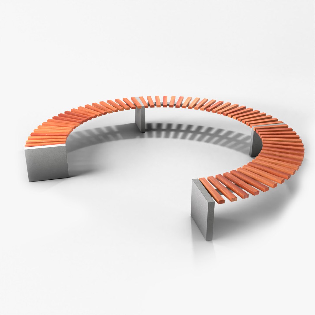 Outdoor Circular Bench 3D Model - TurboSquid 2095473