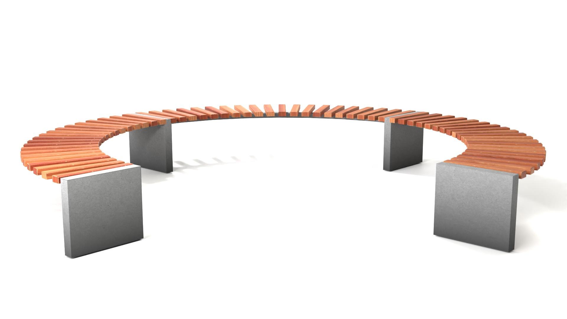 Outdoor Circular Bench 3D Model - TurboSquid 2095473