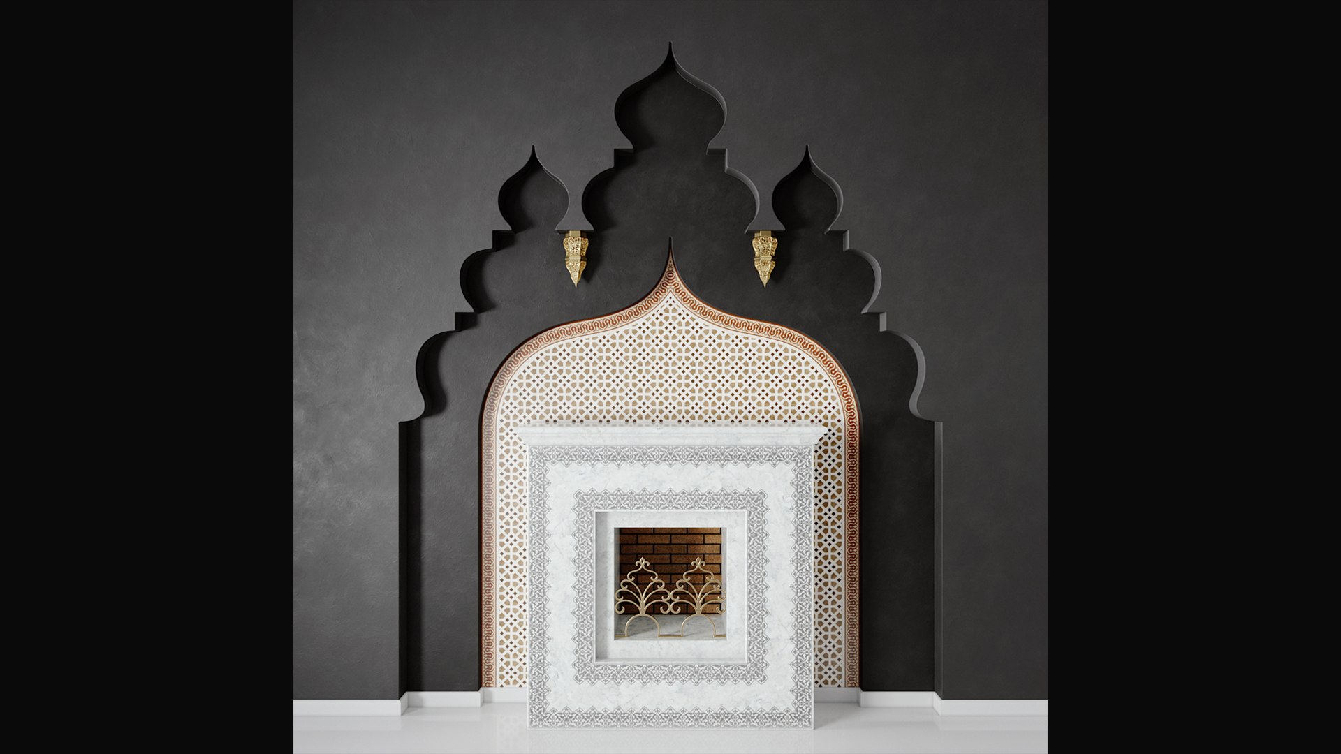Arabic Fireplace 3D - TurboSquid 2376629