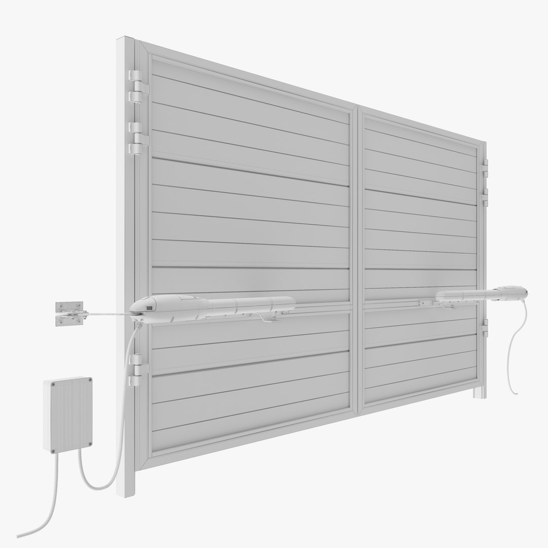 3D Automatic Swing Gate Model - TurboSquid 1403368