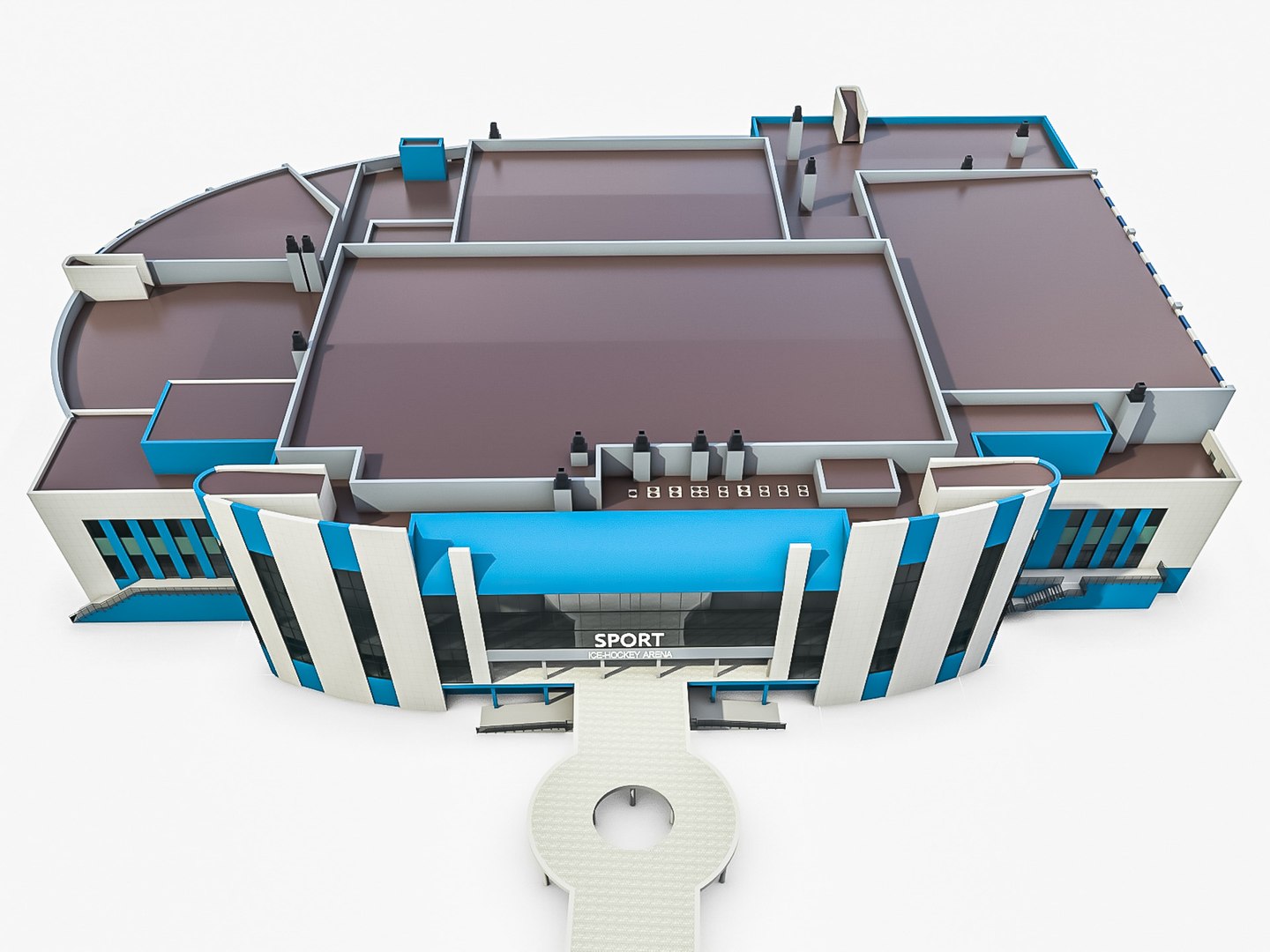 Sports Complex 03 3D Model - TurboSquid 1751298