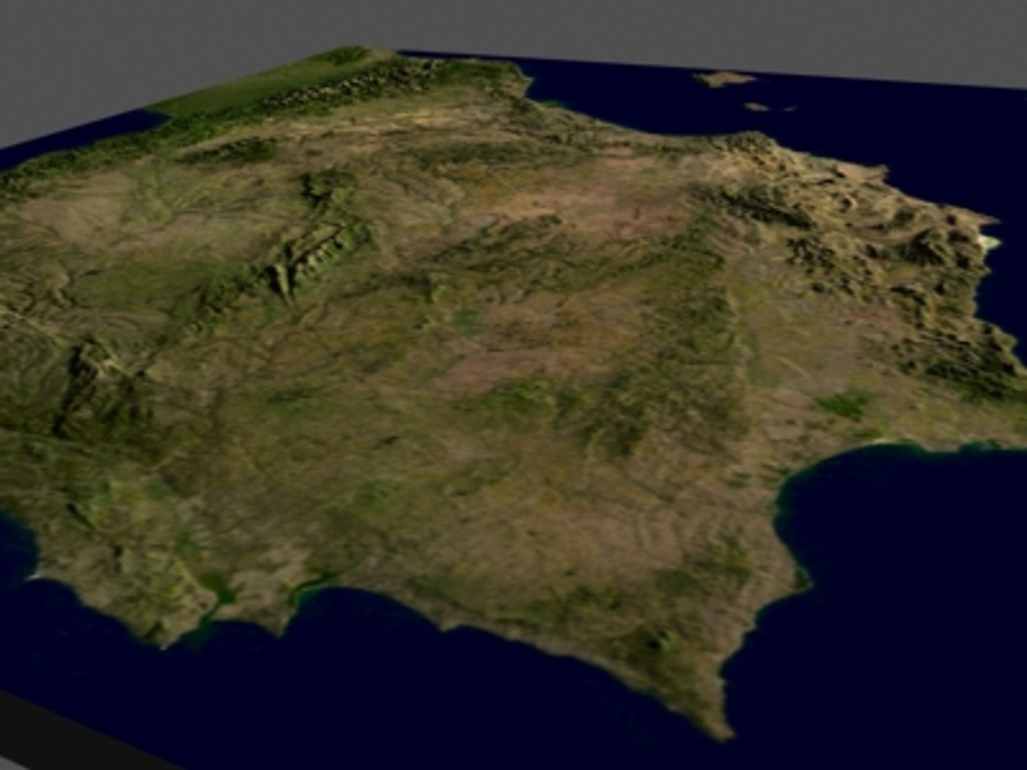Spain Portugal 3d Model