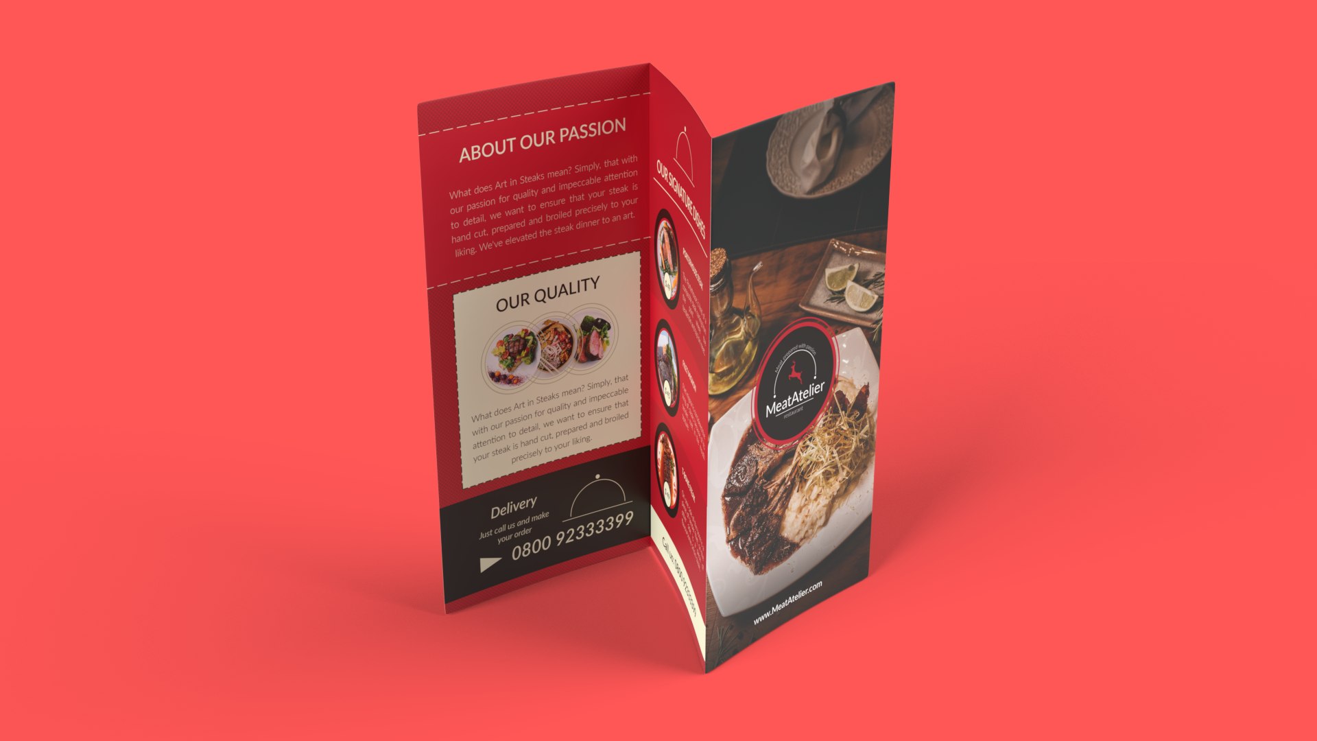 3D A4 Z Fold Flyer Model - TurboSquid 1511009