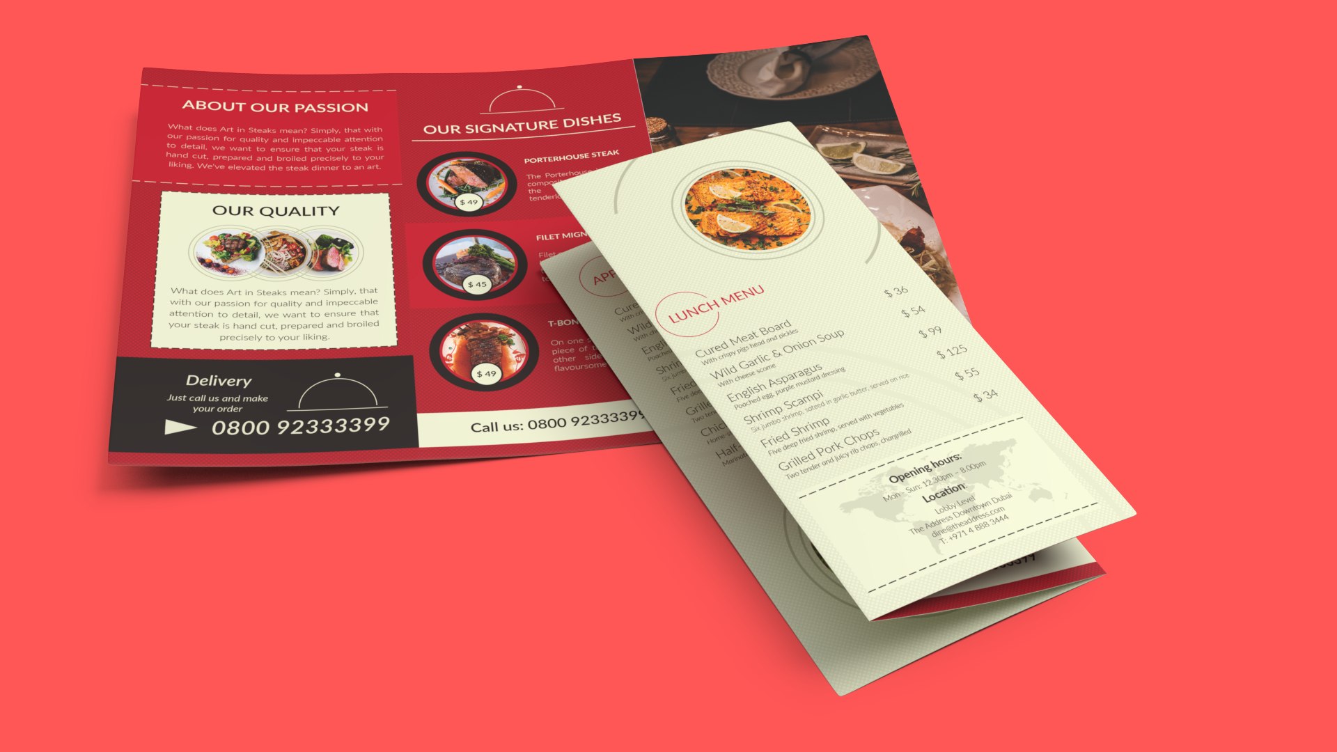 3D A4 Z Fold Flyer Model - TurboSquid 1511009