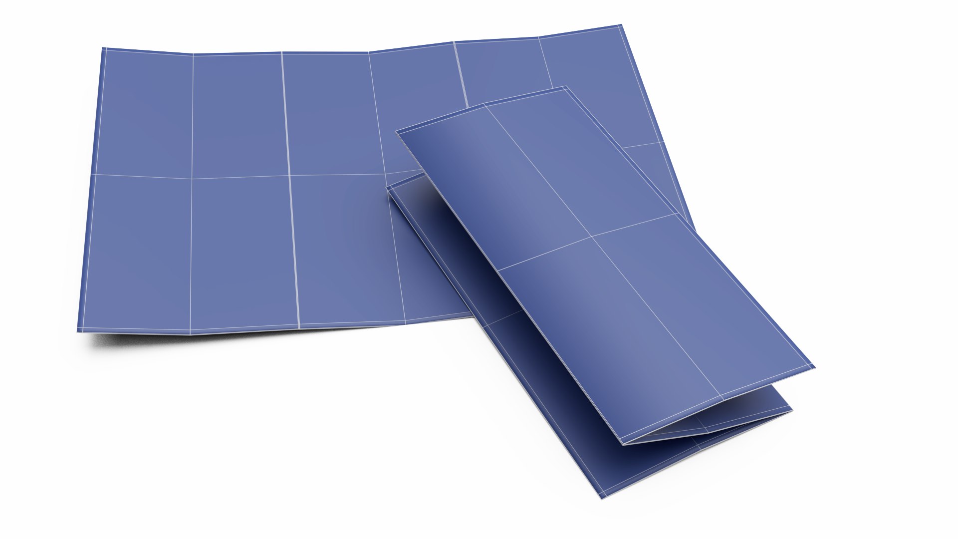 3D A4 Z Fold Flyer Model - TurboSquid 1511009