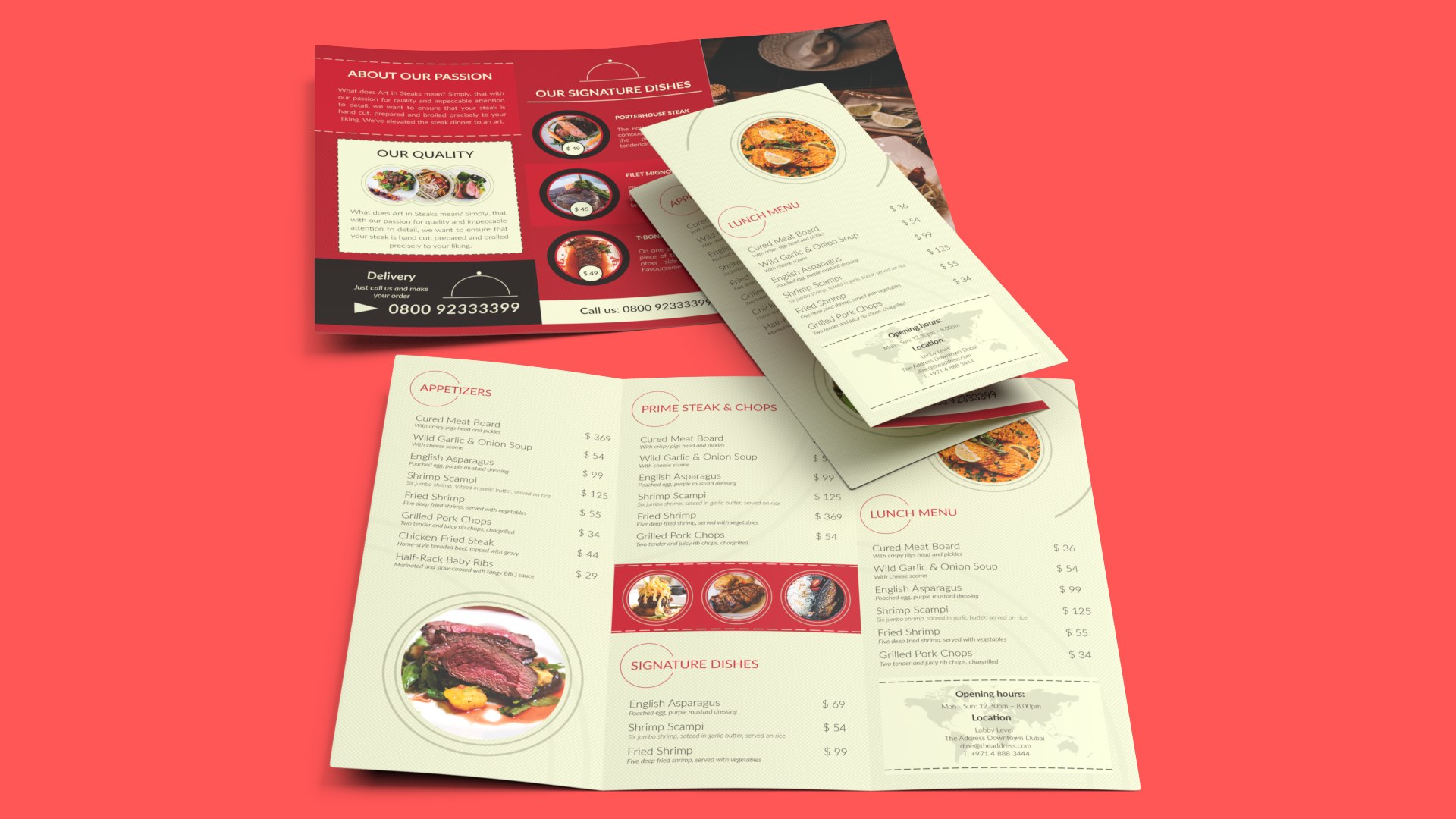 3D A4 Z Fold Flyer Model - TurboSquid 1511009