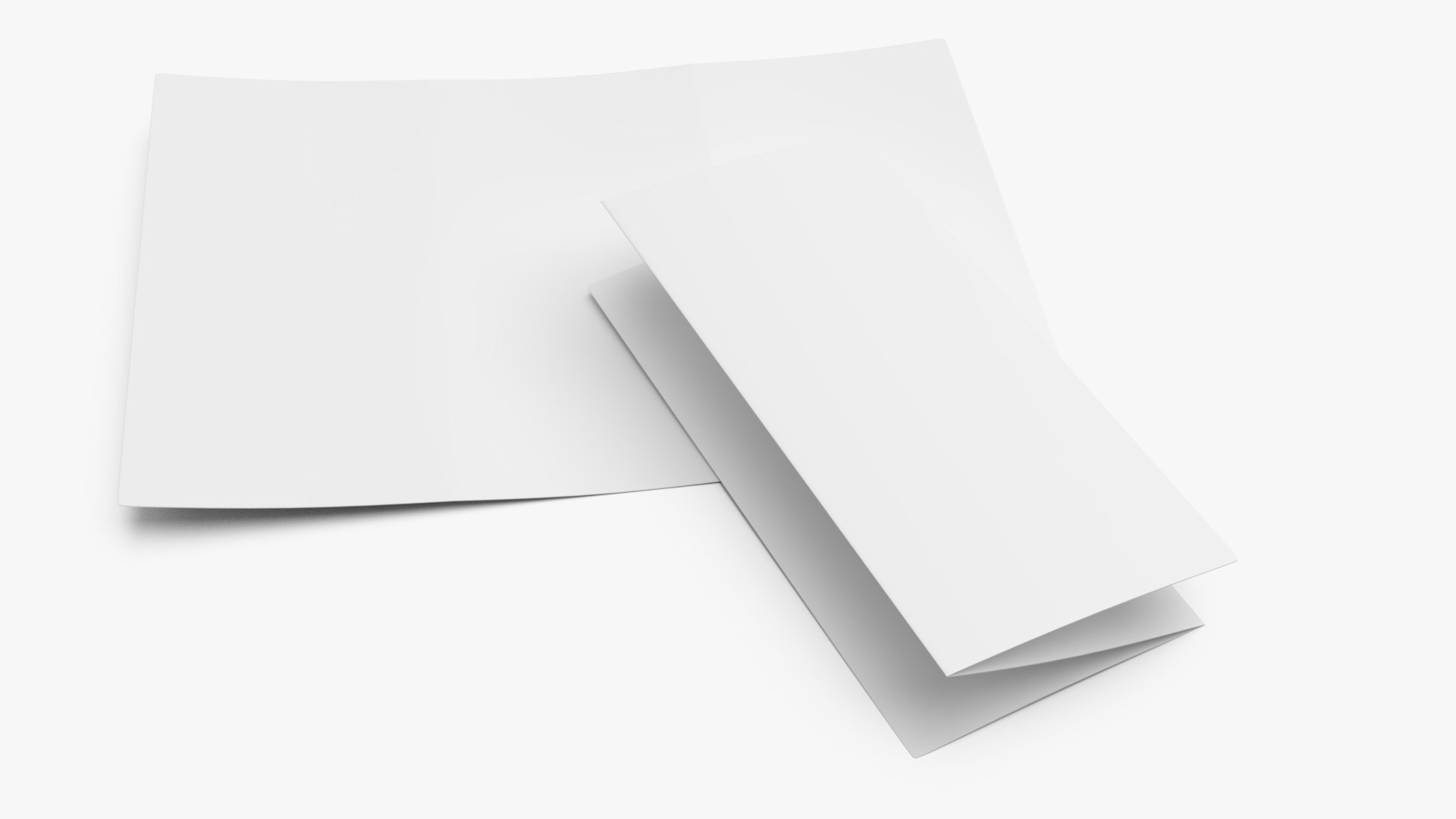 3D A4 Z Fold Flyer Model - TurboSquid 1511009