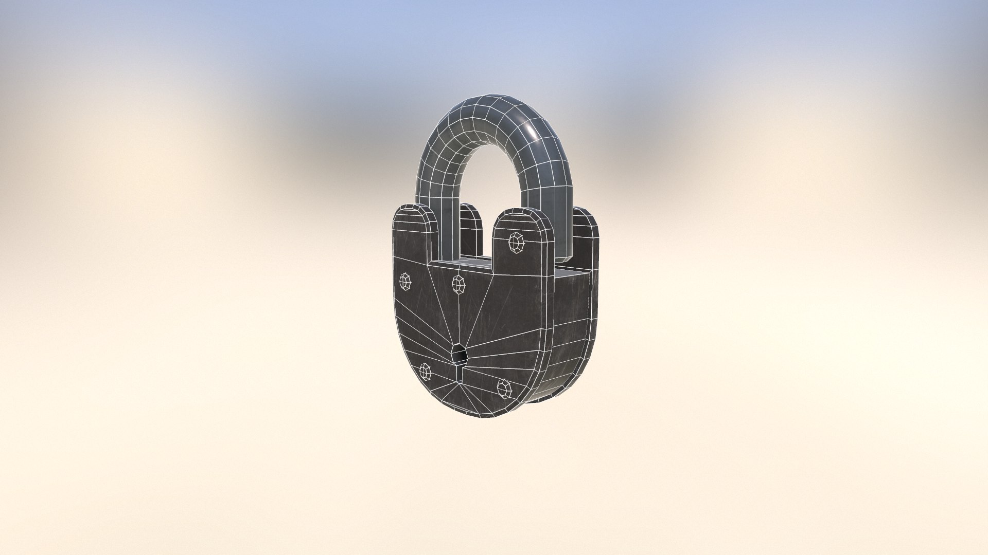 Ready Padlock 3d Model