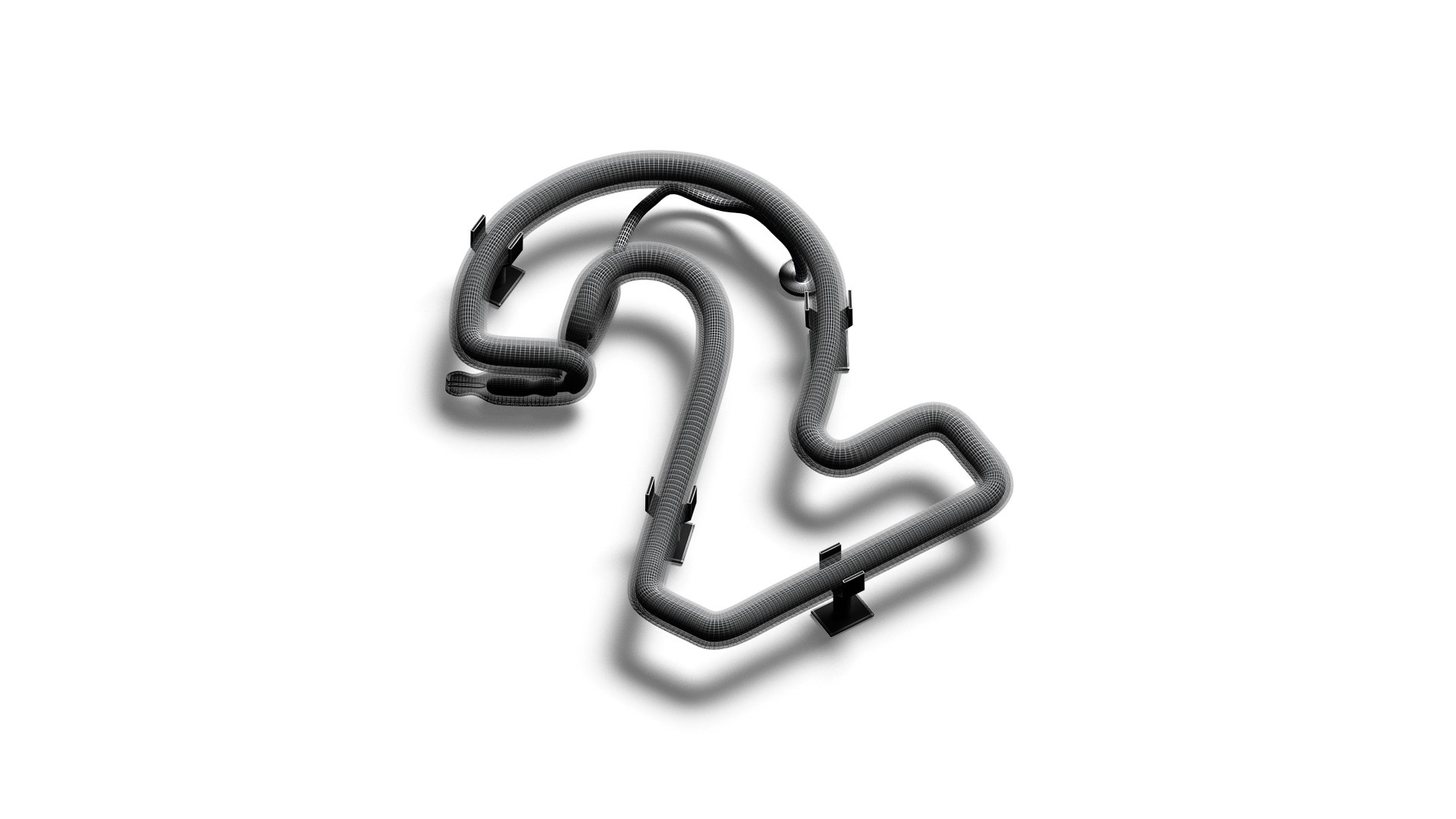 Blue Neon Number Symbols - Illuminated Led Font With Numeral 3D Model ...