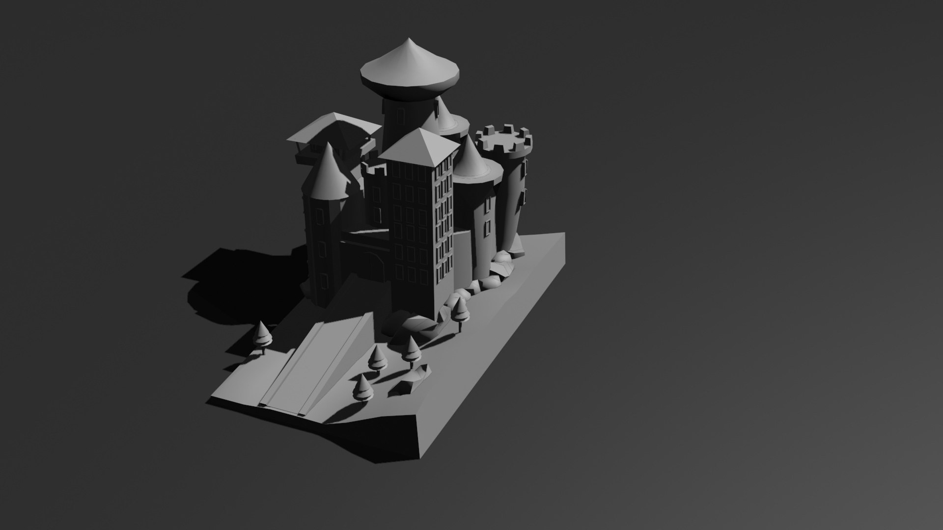 Low Poly Castle Low-poly 3D Model 3D Model - TurboSquid 2093494